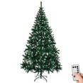7 FT Snow Tipped Artificial Christmas Tree with DIY 150 Warm Lights ...