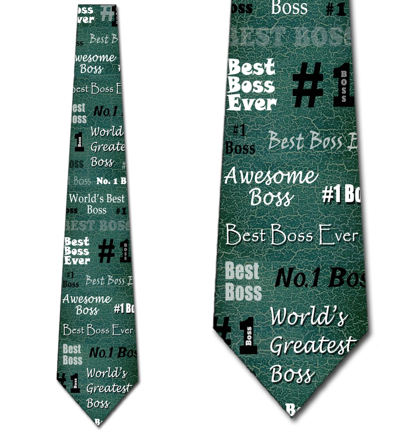 Boss's Day Ties Boss Neck Tie Mens Manager Gift Green by Three Rooker ...