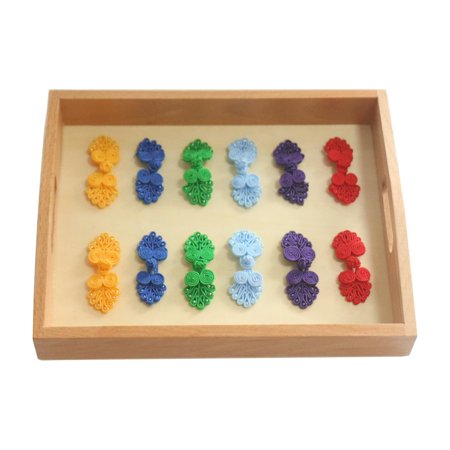 Montessori Math Materials Box with 60 Pairs Colorful Buttons for ...