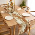 Burnt Orange Cotton Linen Table Runner Modern Abstract Gradient Orange ...