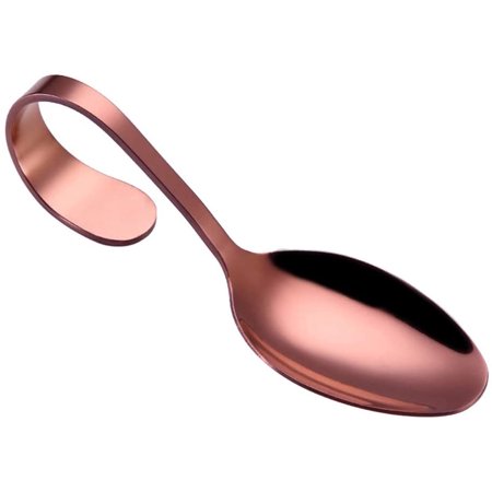 Curved Handle Spoon Cutlery Utensil Stainless Steel Eating Silverware ...