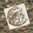 Sea Turtle Flower Stencil Painting 11.8"x11.8" Reusable Plastic Sea ...