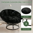 BYBYME Indoor Large Bedroom Round Papasan Chair Cushion with Long Faux ...