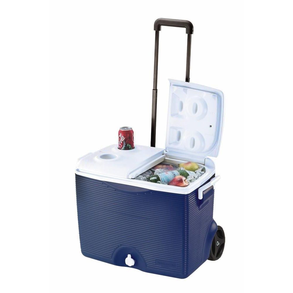Rubbermaid FG2A9102MODBL 45 Quart Wheeled Cooler Assorted Colors Rubbermaid FG2A9102MODBL 45 Quart Wheeled Cooler Assorted Colors