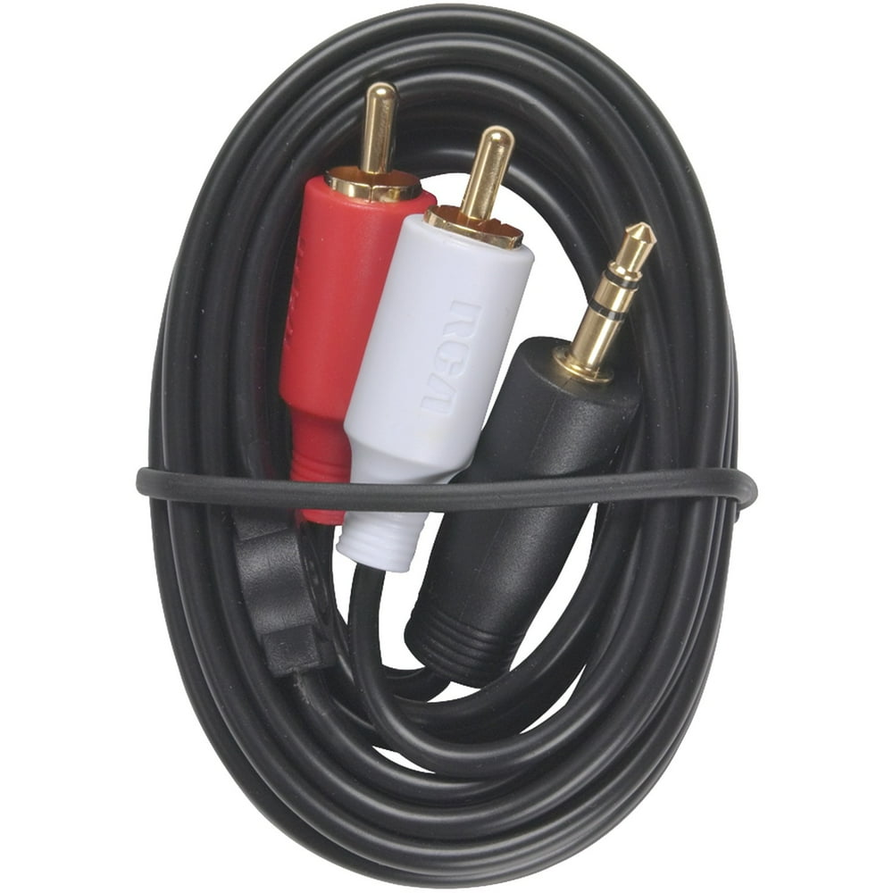 RCA AH205R MP3 3.5mm to 2 RCA Plugs Y-Adapter, 3ft - Walmart.com ...