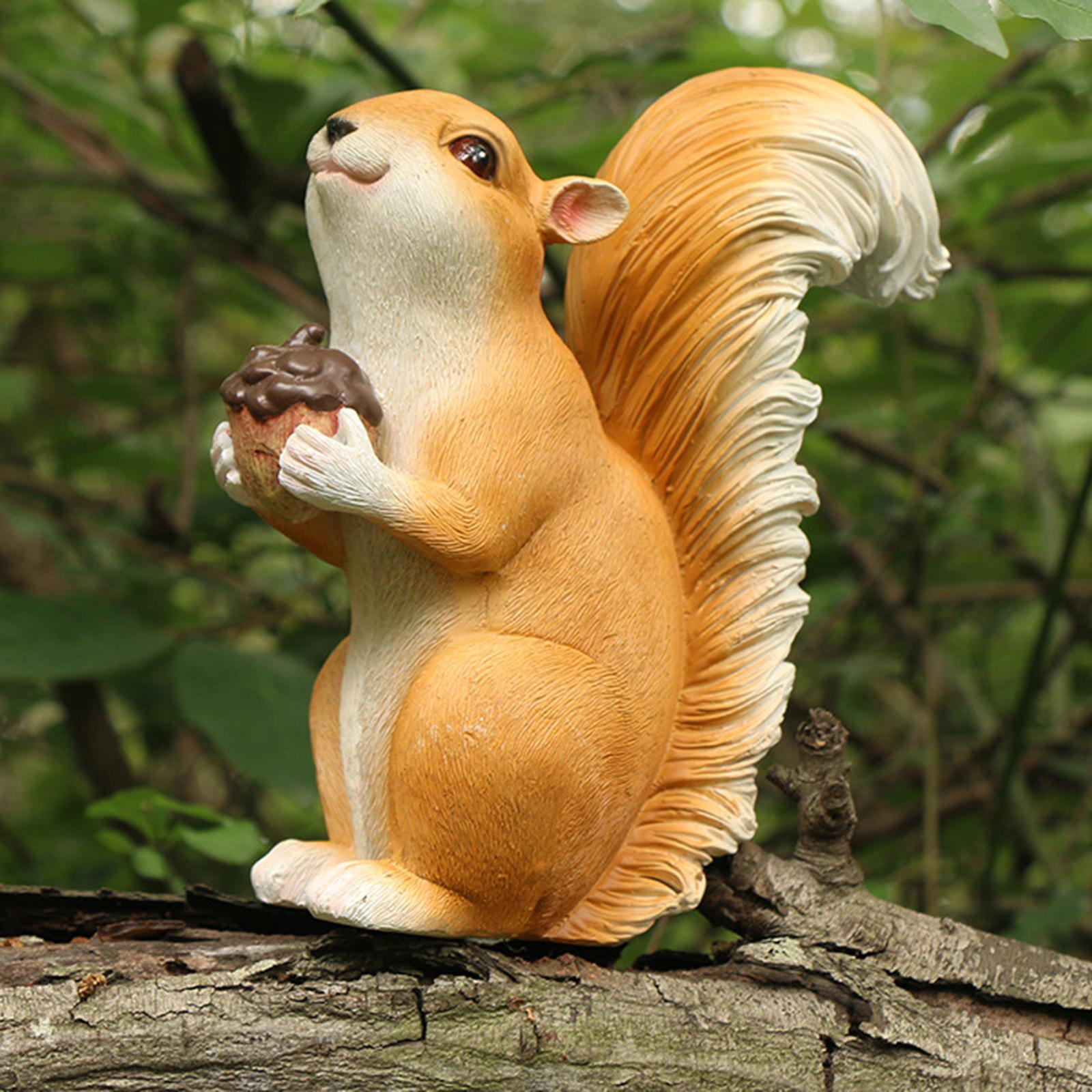 Resin Figurines Abstract Crafts Outdoor Squirrel Statues for Lawn Patio ...