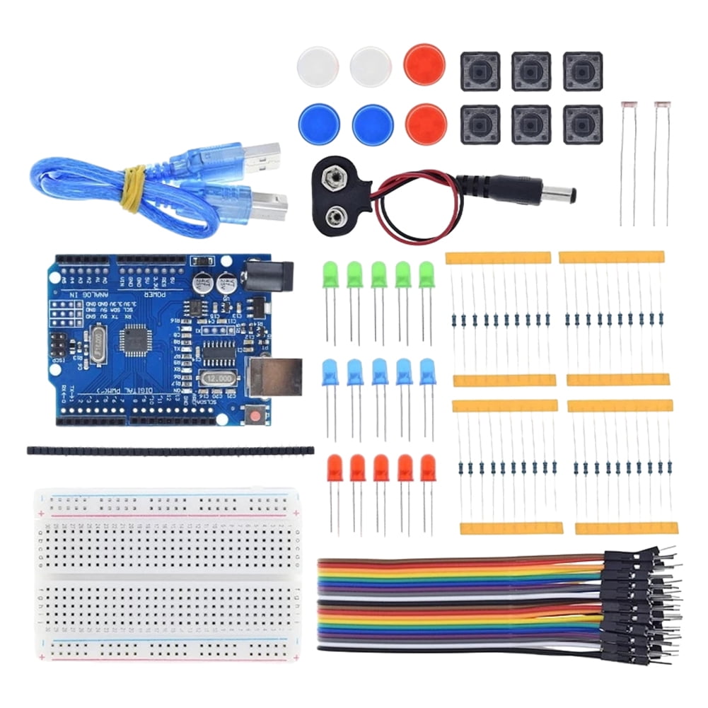 Nuevo Kit de inicio 13 en 1 Mini Breadboard 3 colores LED 400 agujeros ...