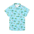 Boys Button Down Shirt Short Sleeve Casual Hawaiian Shirt Cuban Collar ...