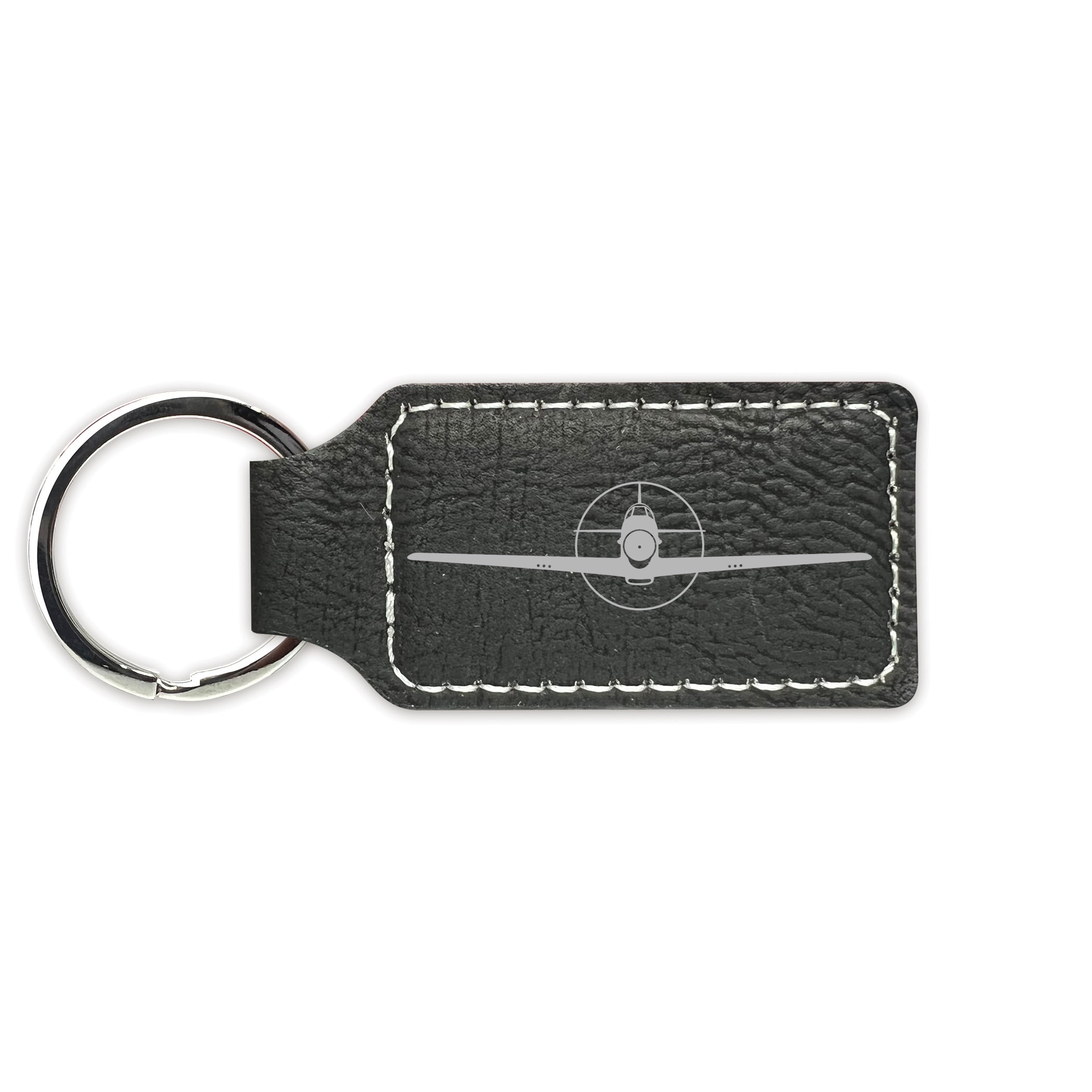 P-51 Mustang Keychain Leatherette Rectangle - Laser Engraved - Many ...
