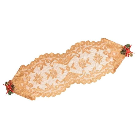 Christmas Table Linens, Table Runner - Lace Embroidered 13 × 45 Inches ...