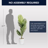 American Art Decor Artificial Palm Tree in White Tapered Ceramic Pot ...