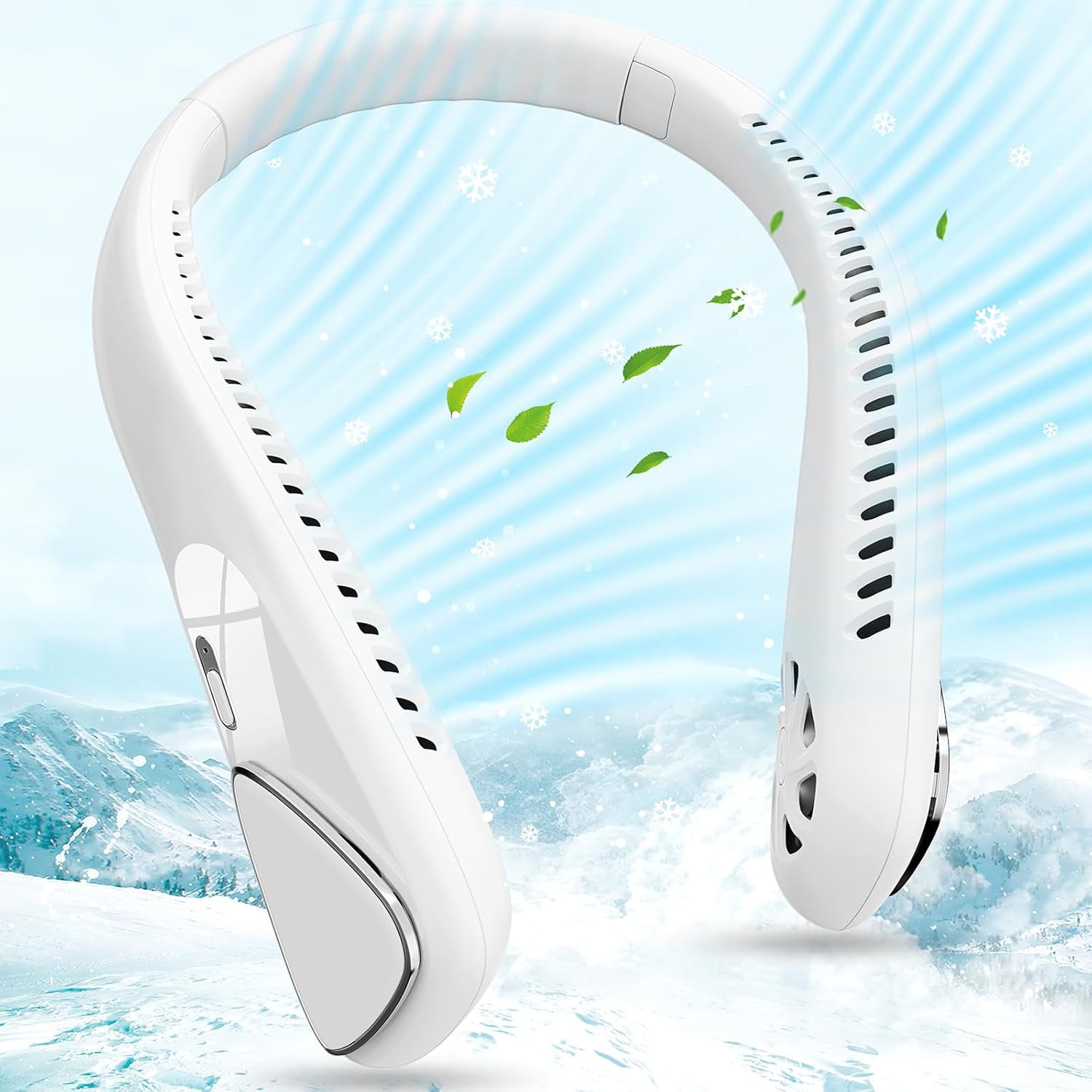 Neck Fan, Portable Neck Fan Rechargeable, 5000 mAh USB-C Powered with 3 ...