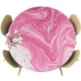 Abstract Marble Texture Round Fitted Tablecloth with Elastic Edge ...