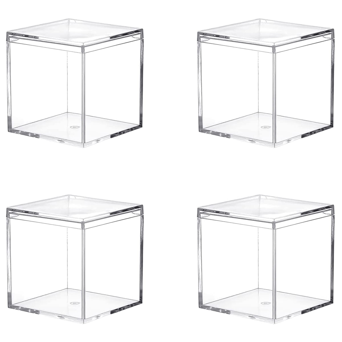 Clear Acrylic Plastic Square Cube, Small Plastic square cube containers ...