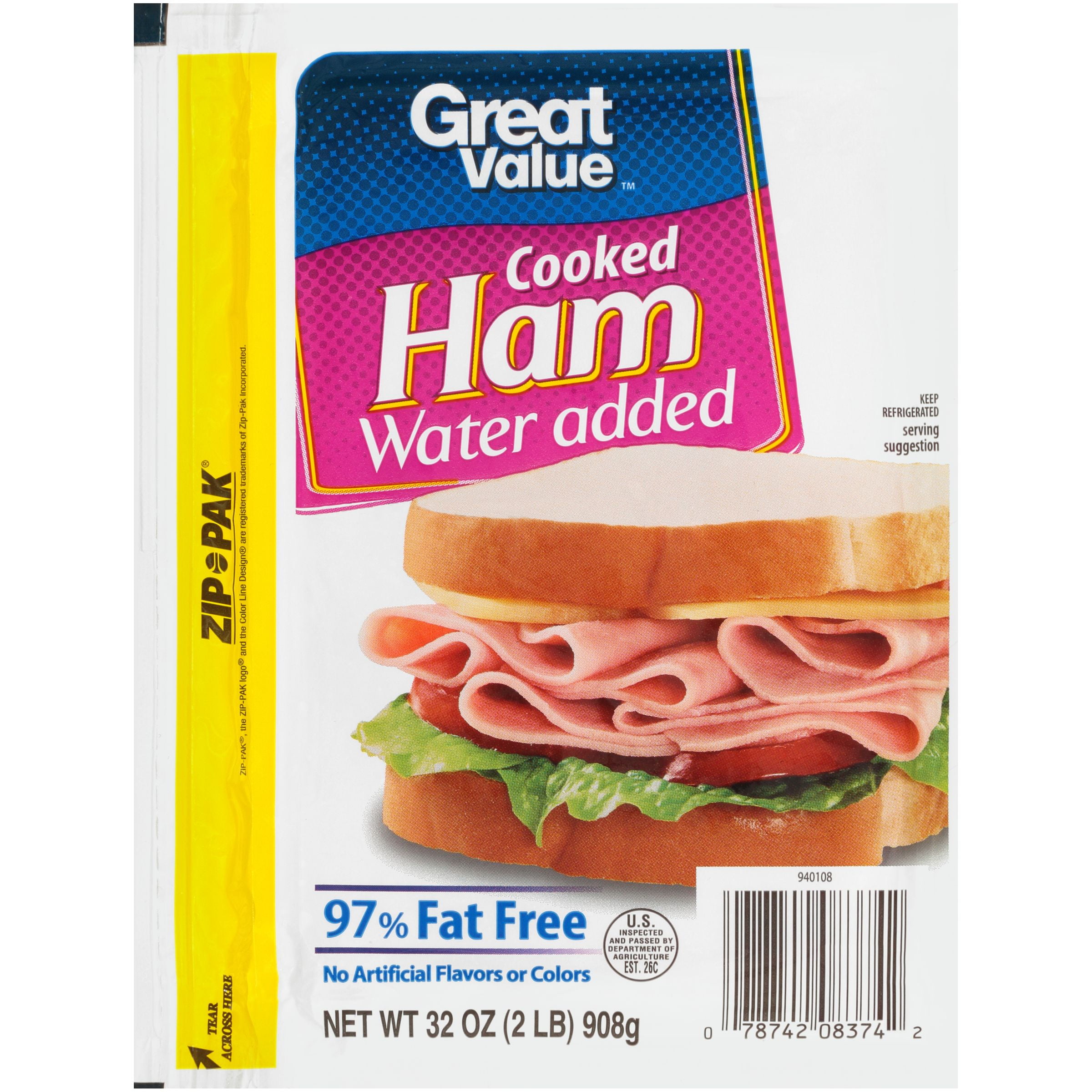 Great Value Cooked Ham, 32 oz - Walmart.com