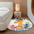 4ft Round Rug Happy 1rd Birthday Area Rugs for Living Room Bedroom ...