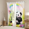 Castle Fairy Cartoon Panda Black Out Curtains,Floral Curtains Pack of 2 ...