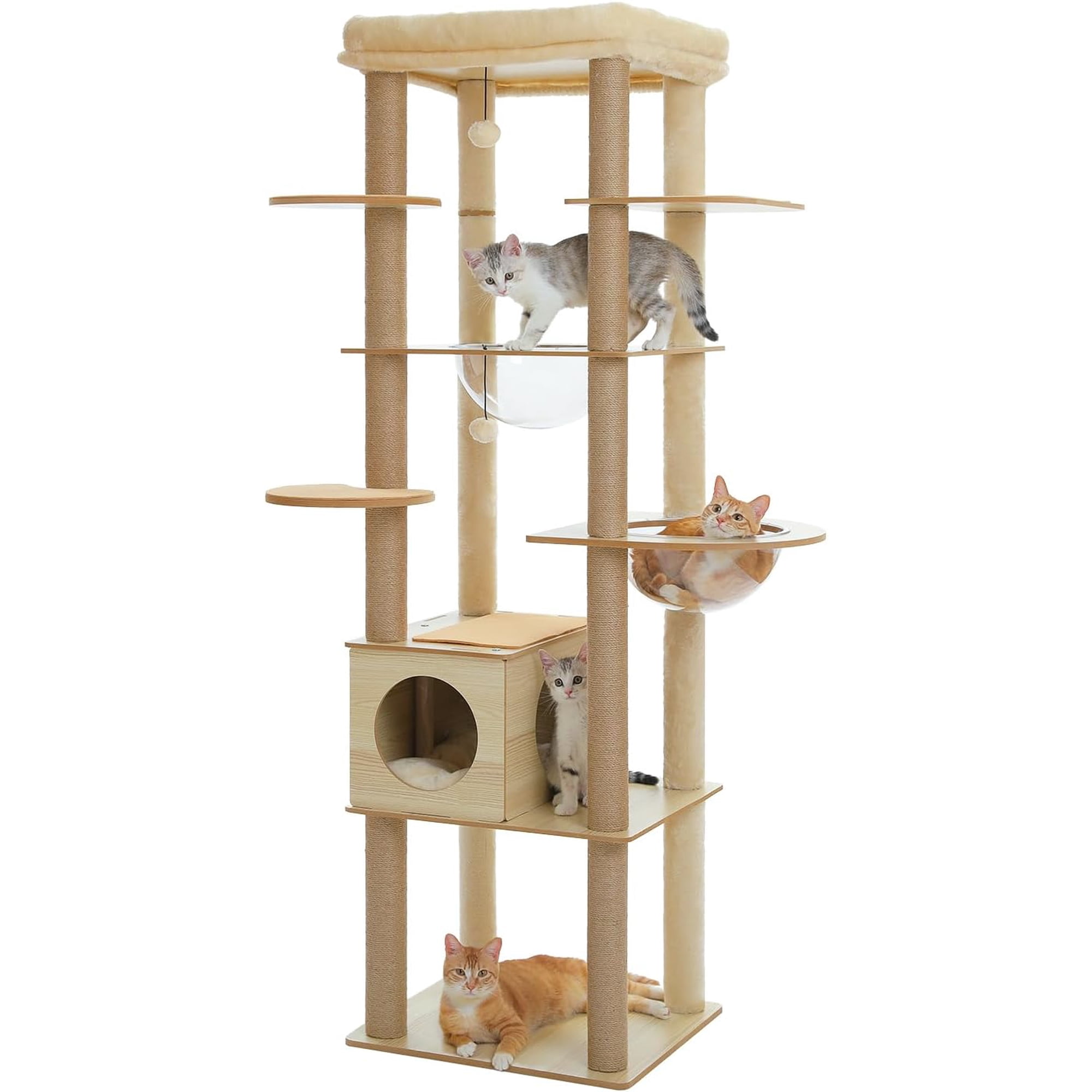 Click here for Unbranded Tall Cat Tree 70.9  Wood Cat Tower With... prices