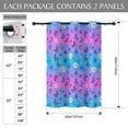 Butterfly and Daisy Purple Pattern Blackout Curtains,Triple Weaved ...