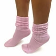 2 Pairs Pink Girls Soft Slouch Socks Plush Cotton Thick Knit Scrunch ...