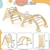 OLAKIDS Wooden Playset - 5 in 1 Climbing Triangle, Children's Equipment ...