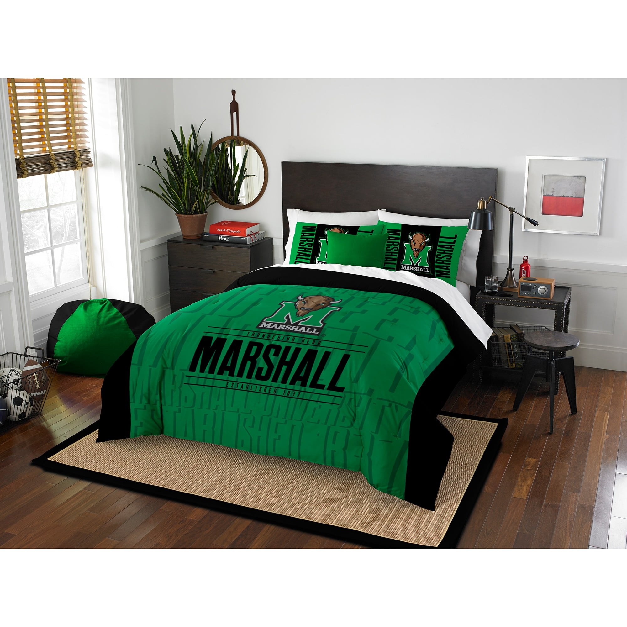 NCAA Marshall Thundering Herd "Modern Take" Bedding Comforter Set ...