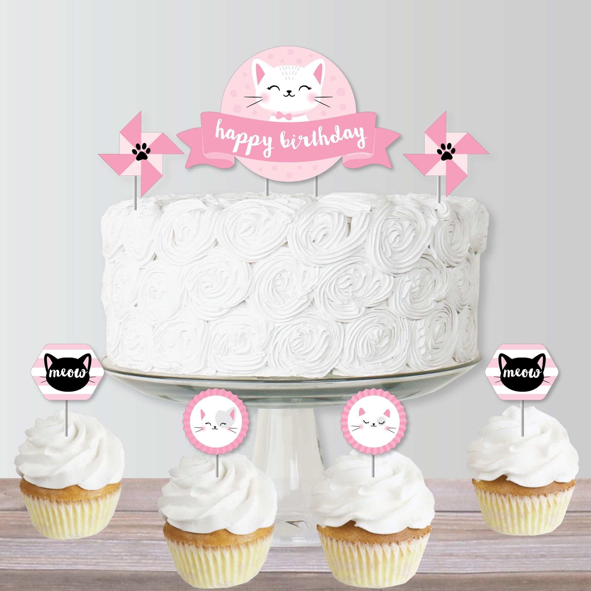 Cat Themed Birthday Cake