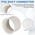 Uxcell Plastic Duct Coupler (6" / 160mm ID, White) - Straight Inline ...