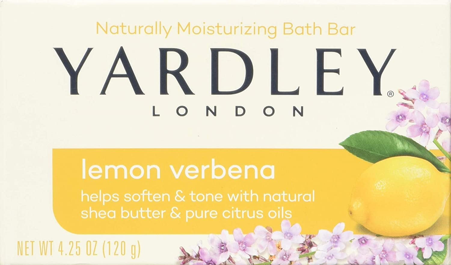Yardley London Moisturizing Bar, Lemon Verbena With Shea Butter 4.25 oz ...