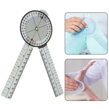 Baseline 360 degree clear plastic goniometer joint angle and range of ...