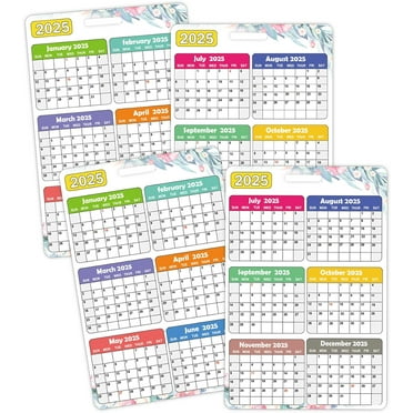 Monthly Calendar Cards, Pack of 12 | Bundle of 10 Packs - Walmart.com