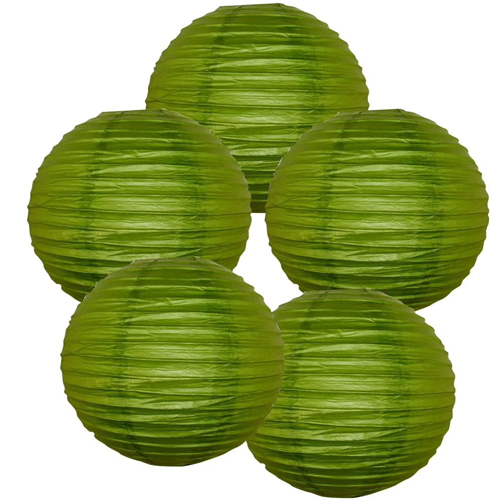 Just Artifacts 6-Inch Grass Green Chinese Japanese Paper Lanterns (Set ...