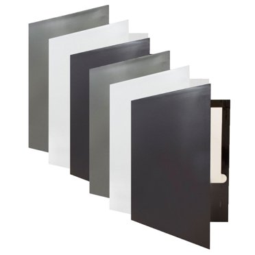 JAM Paper Glossy Two Pocket Folders, Ivory, 6 per Pack - Walmart.com