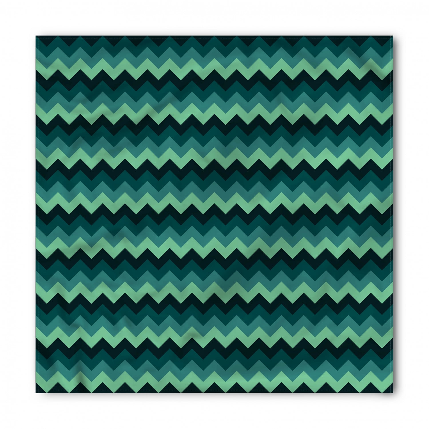 Teal Bandana, Chevron Style Geometric, Unisex Head and Neck Tie, by ...
