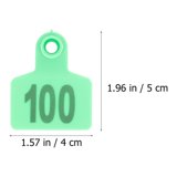 SOPOTUTU 100Pcs Tpu Green Square Animal Ear Tags for Cattle ...