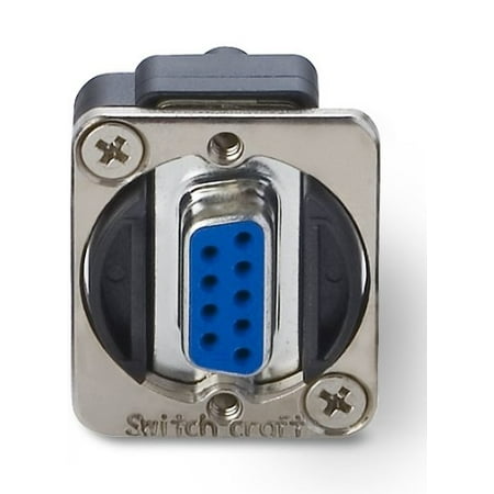 Switchcraft EHDB9FF DB9 Female to Female Panel Mount, Nickel Finish ...