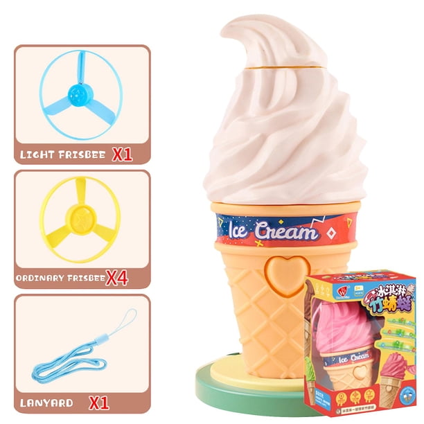 Ice Cream Handle Control Launcher Toy Super Fun Outdoor Flying Toy For ...