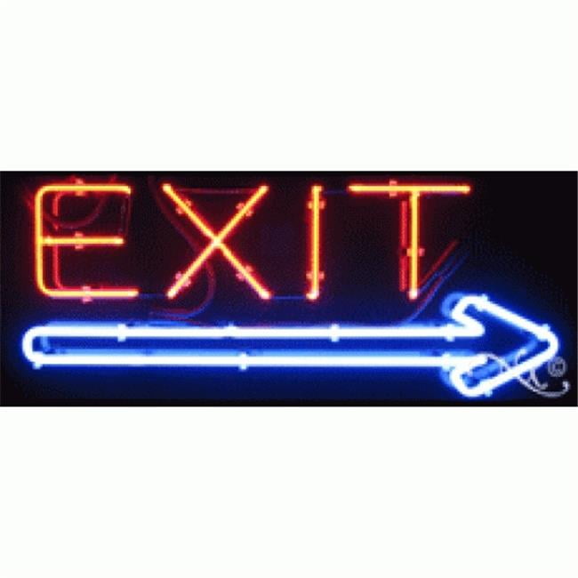 Red Neon Exit Sign