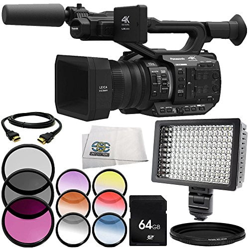 Panasonic AG-UX90 4K/HD Professional Camcorder 8PC Accessory Bundle ...