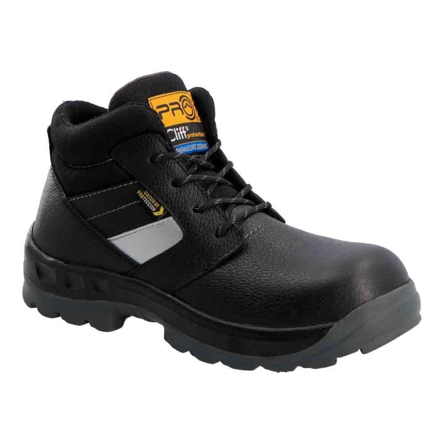 Bota Hombre Industrial Trabajo Pro Cliff Protection Caballero negro 26 ...