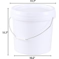 Farmoon 6 Packs 4 Gallon Food Grade Sealable Bucket, White Round ...