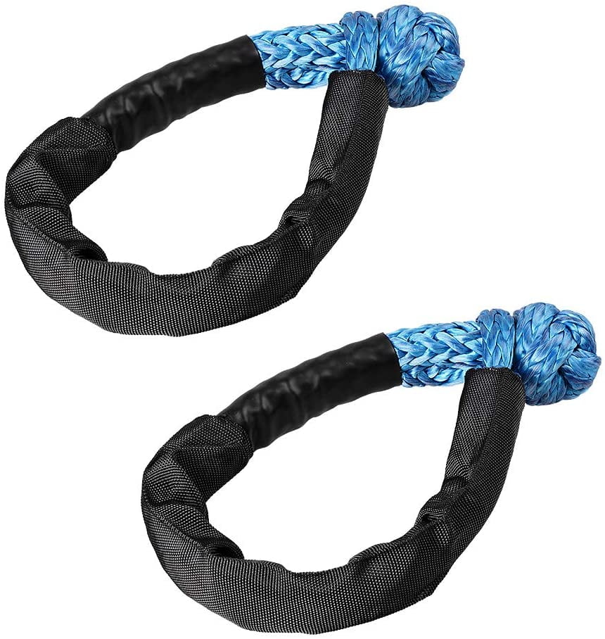 Blue 1/2" Tow Straps Rope Recovery 38,000 LB UHMWPE SYNTHETIC Soft ...