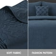Lanco All Season Navy Quilt Set Queen Size , Ultra-Soft Bedspread , 2 ...