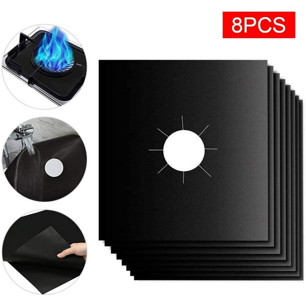 Gas stove covers, gas range protectors 8 pieces Reusable gas stove mats ...