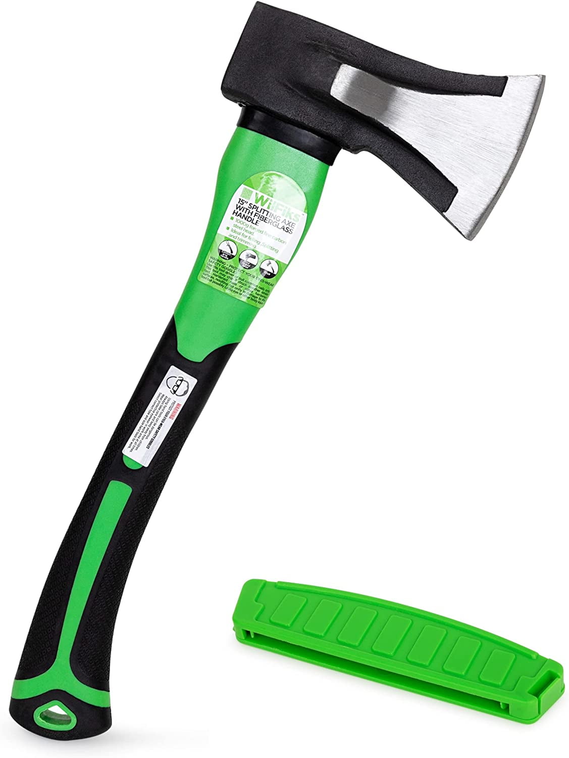 WilFiks Splitting Axe, 15” Camping Hatchet for Chopping and Kindling ...