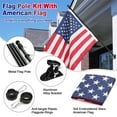 Soumns Flag Pole Kit with 3x5 Embroidered American Flag，Includes ...