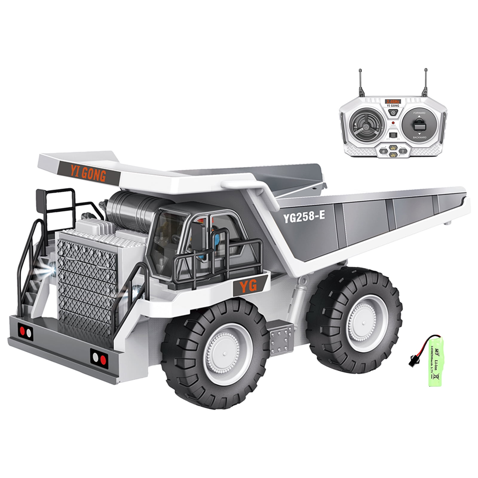 LoyGkgas 1/24 RC Dump Truck 9 Channel 2.4Ghz RC Engineering Car for Kids Gift (1 Battery ...