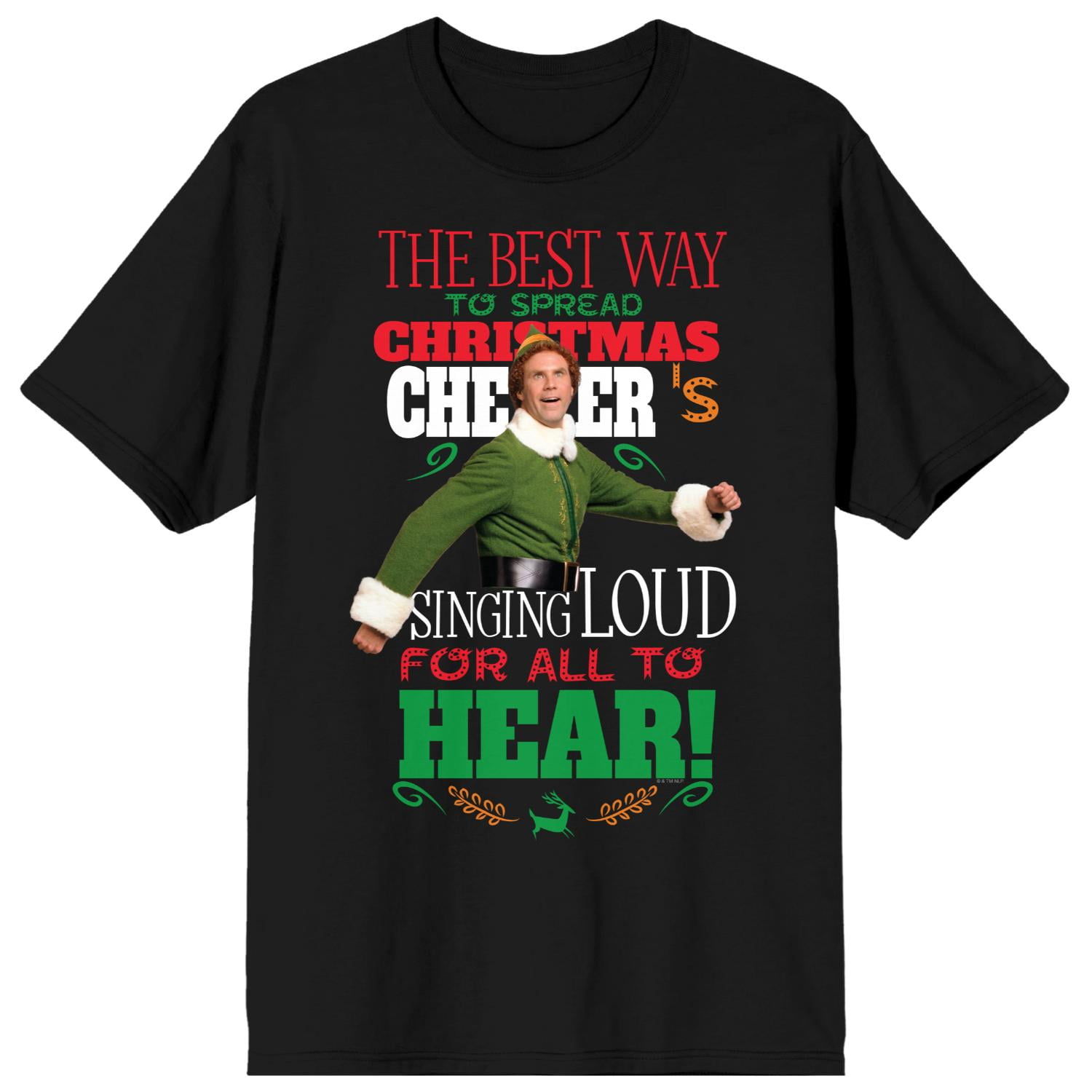 Click here for Bioworld Elf Christmas Cheer Black T-Shirt prices
