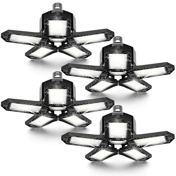 4 Pack LED Garage Lights, 160W Deformable LED Garage Ceiling Lights ...