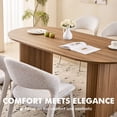 70.9" Large Dining Table for 4, [Rounded Edges] [Fully Assembled Table ...